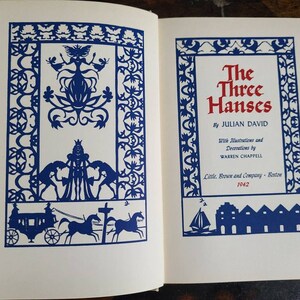 Vintage the THREE HANSES by Julian David Illustrated by Warren - Etsy