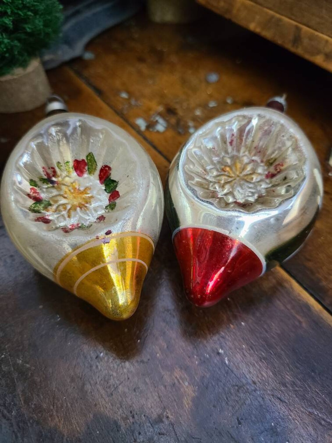 Vintage JAPAN Glass TWO Double Indent Teardrop Shape Burgundy | Etsy