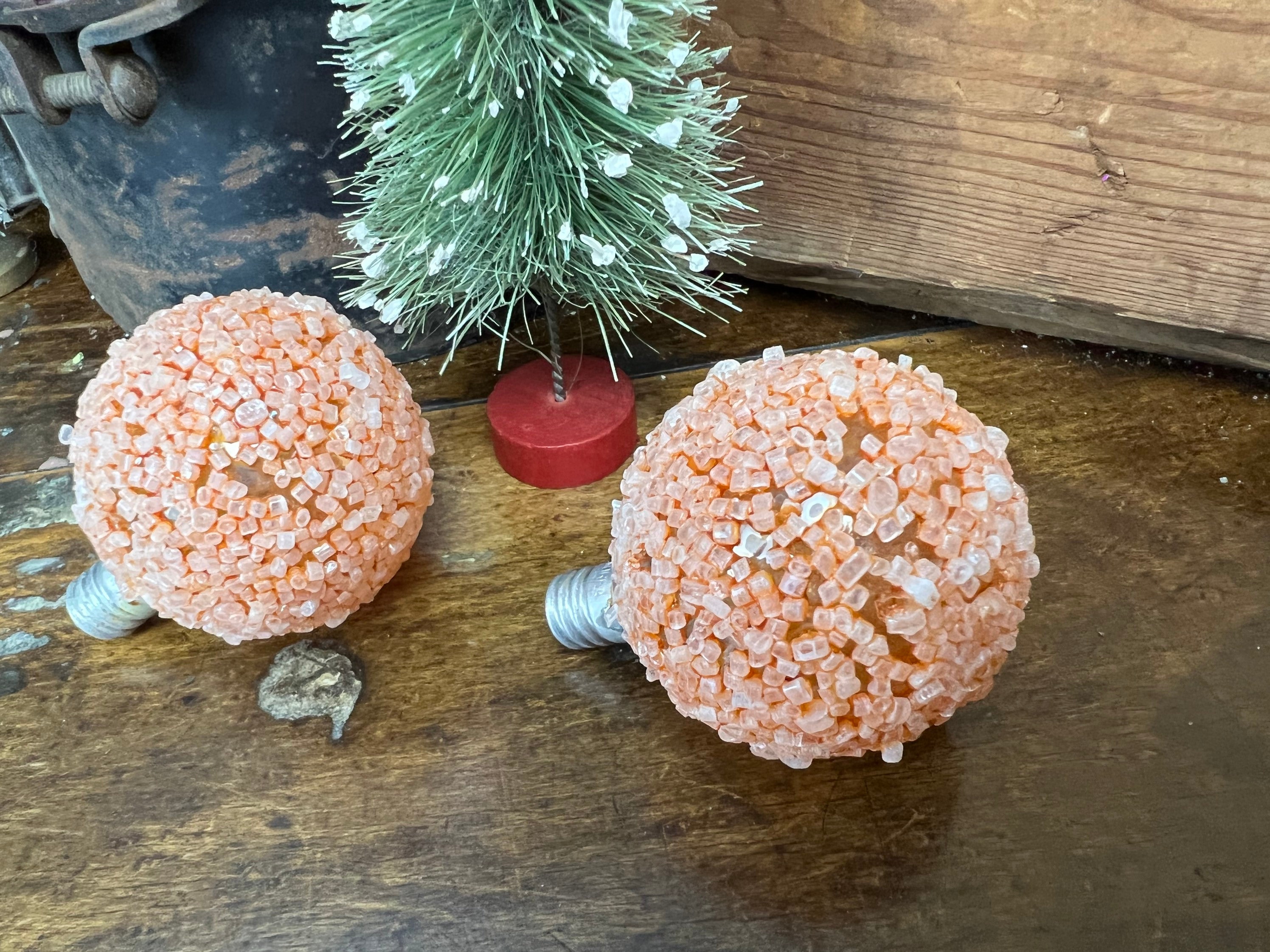 Vintage GE Lighted ICE Bulbs ORANGE Set of Twofrosted Sugar - Etsy