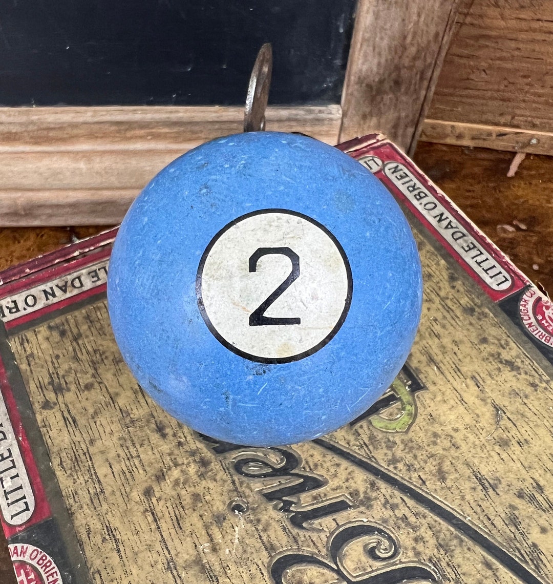 Vintage Pool Ball| Possibly Antique Clay #2 Pool Ball| Solid Blue Ball ...