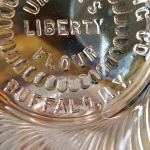 Vintage PINK DEPRESSION Plates~george Urban Liberty Flour Milling ...