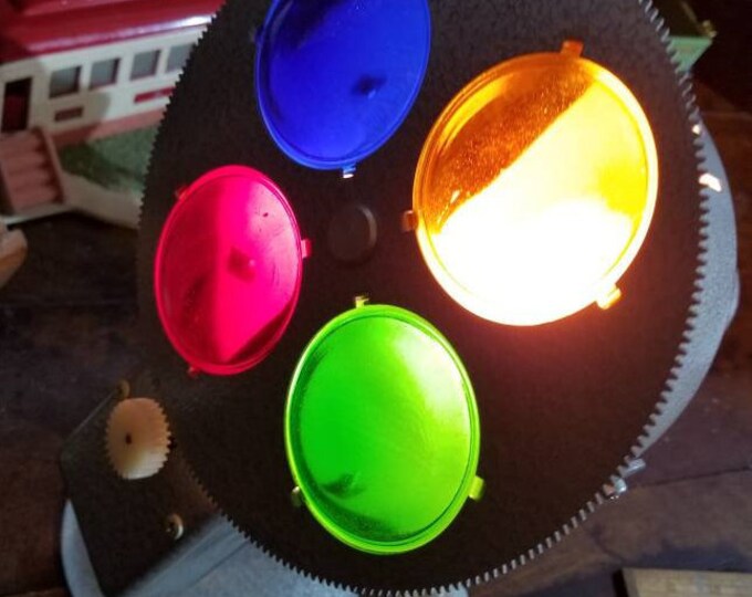 Vintage Mid Century Modern Christmas Spartus Prisma Lite Rotating Color ...