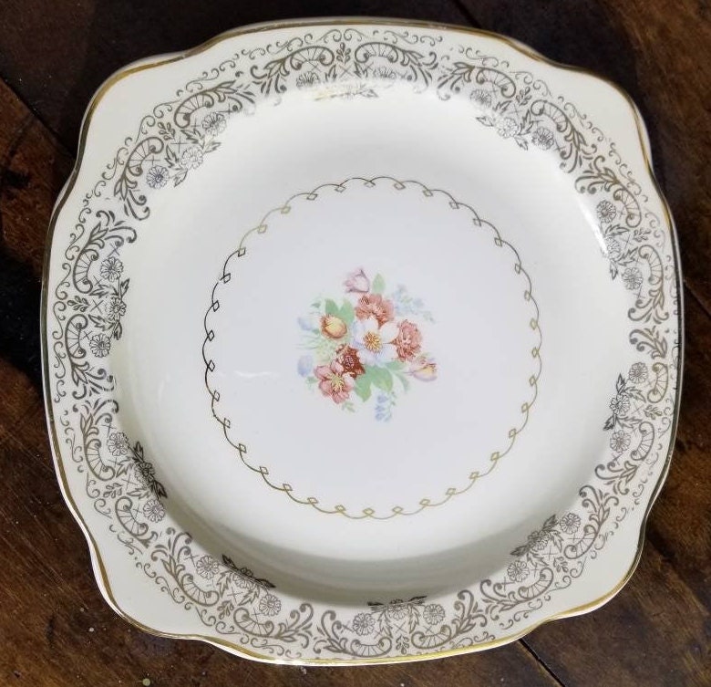 Vintage PADEN CITY POTTERY Square Salad Plate Set of Six | Etsy