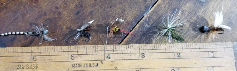 Vintage Unique FLY ROD Fishing Lures Set of FIVE tackle - Etsy