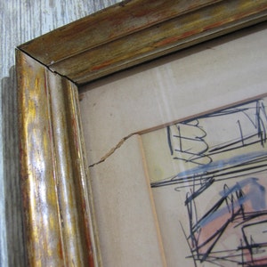 Vintage Framed Signed Original Claude Rodewald Rue De Boulanger ...