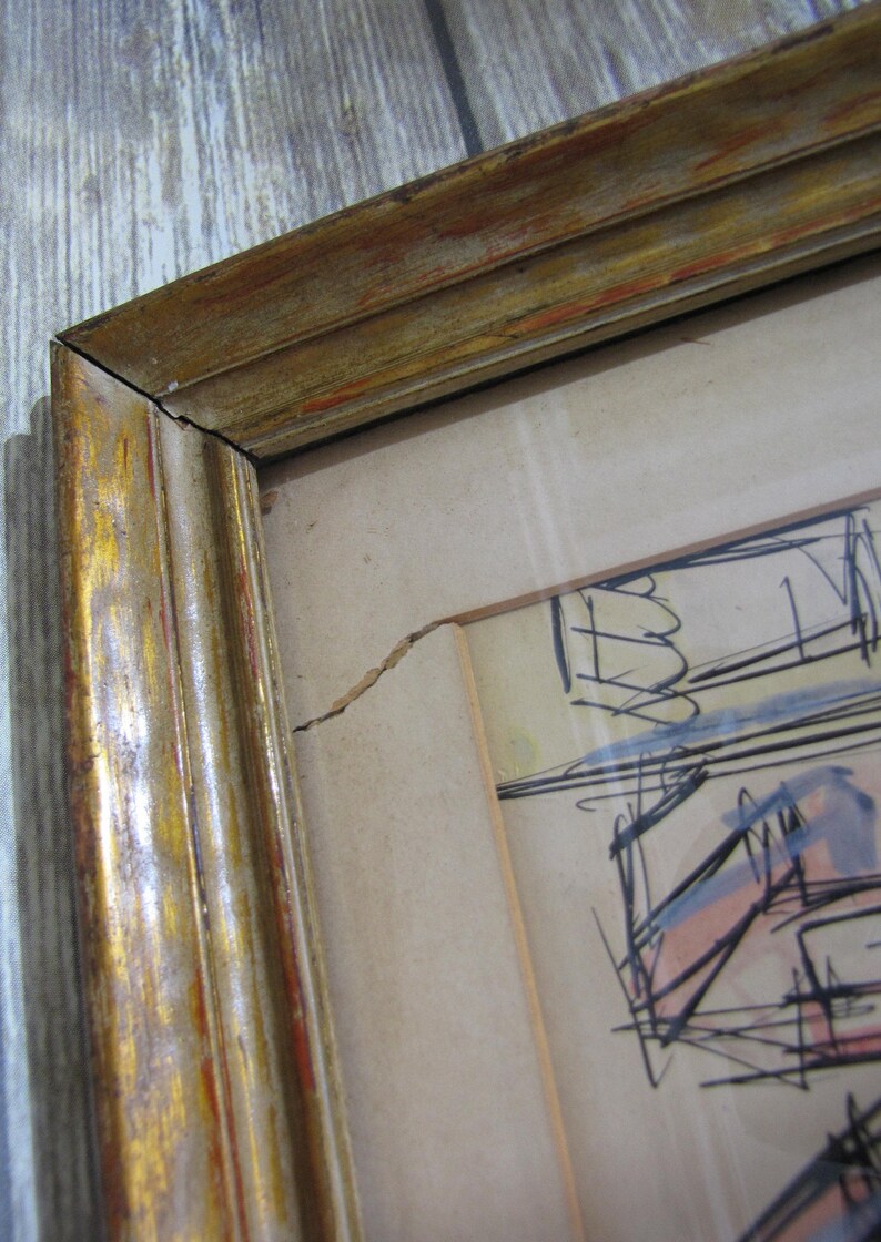 Vintage Framed Signed Original Claude Rodewald Rue De | Etsy