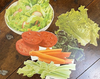 Vintage Die Cuts| 1970's Dessert Die Cut| Cake, Ice Cream, Cookie Paper ...