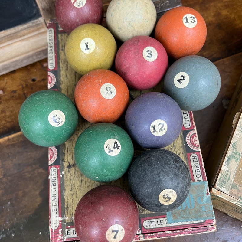 Vintage Pool Balls - Etsy