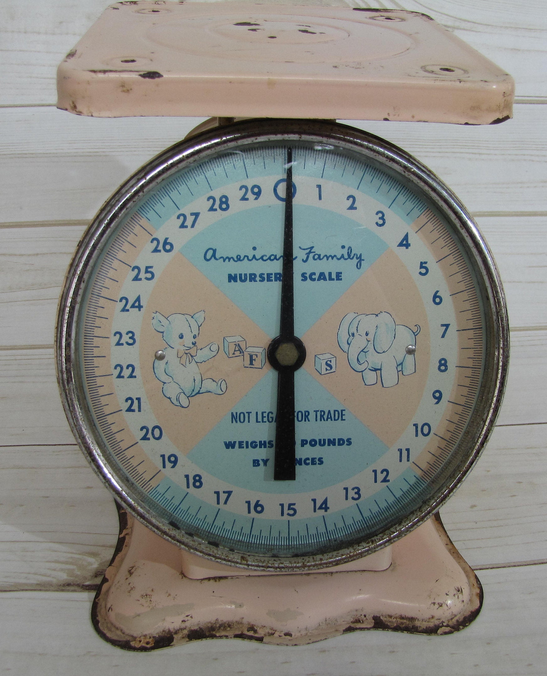 Vintage Pink Scale Nursery Decoration Scale American Family - Etsy