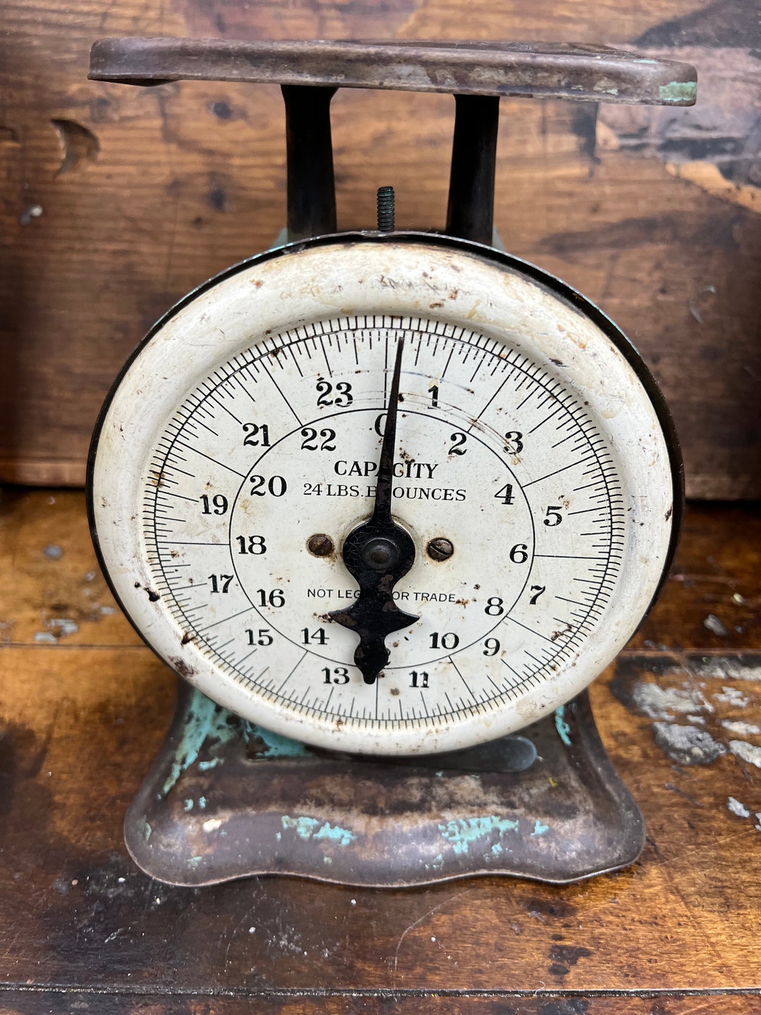 Vintage AMERICAN STEEL PRODUCTS Co Blue-green Metal Scale~ Rusted ...