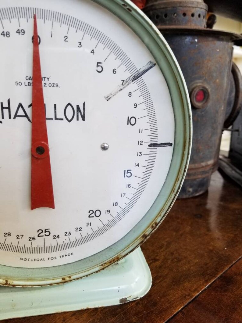Vintage Chatillon Metal Family Scale Mint Green 50LBS - Etsy