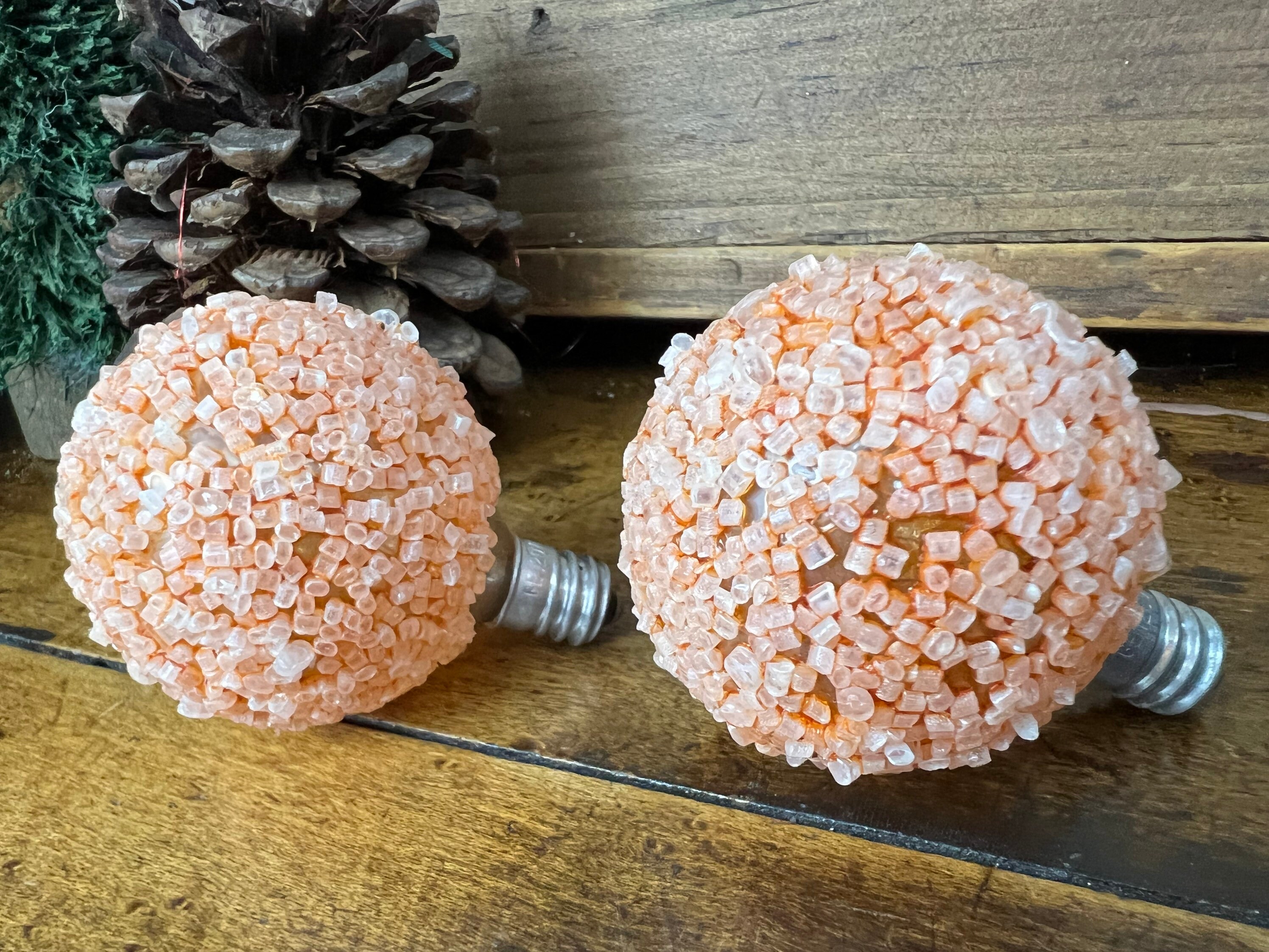 Vintage GE Lighted ICE Bulbs ORANGE Set of Twofrosted Sugar - Etsy