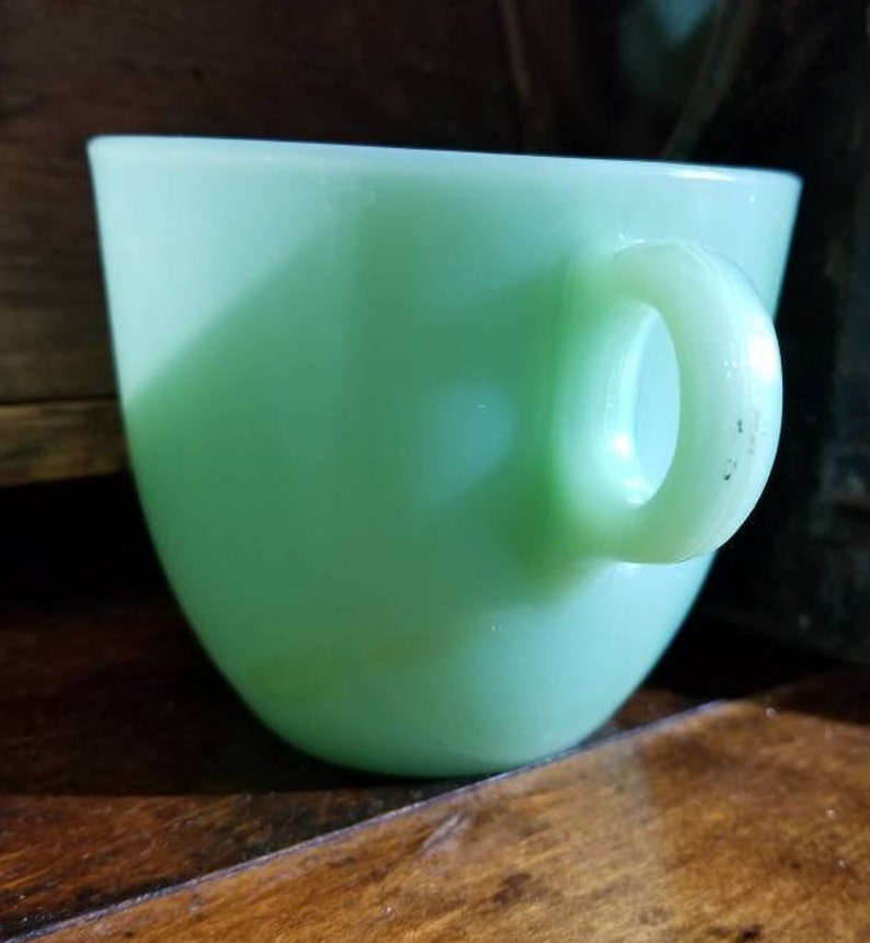 Vintage Jadeite Jade Green Fire King Mug C-Handle St Denis | Etsy