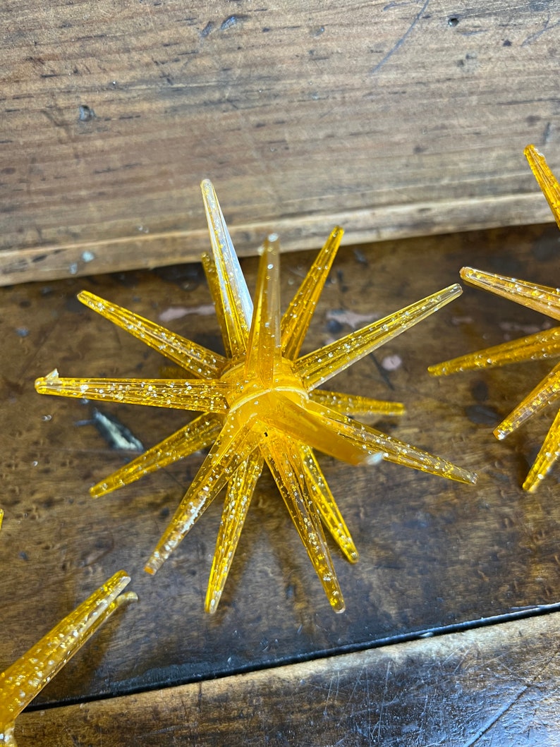 Vintage ORANGE Atomic Sputnik Star Lite Christmas Light Replacement for ...