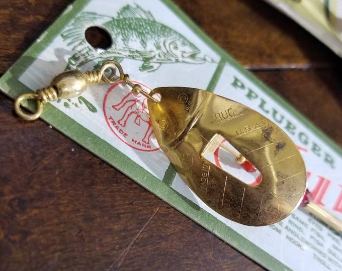 Vintage PFLUEGER June Bug Spinner Fishing Lure~tackle Bait ~ Outdoor ...