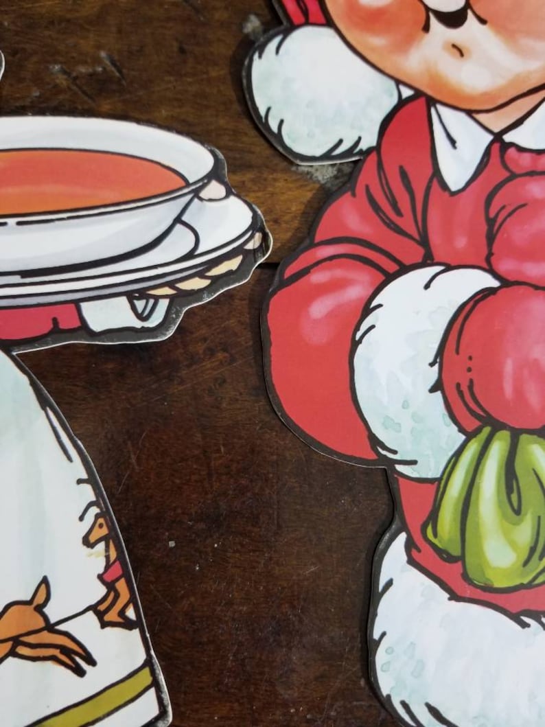 Vintage CAMPBELL'S SOUP Kids Litho Christmas Signs Girl | Etsy