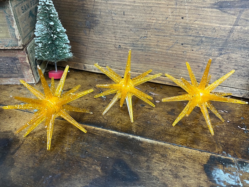 Vintage ORANGE Atomic Sputnik Star Lite Christmas Light Replacement for ...