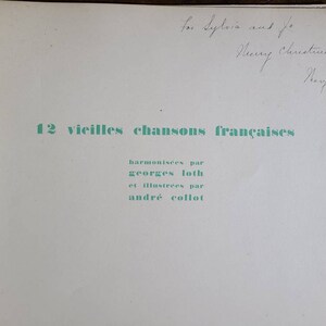 Vintage Book~ CHANSONS D'AUTREFOIS~ Color Vignettes Illustrated by ...