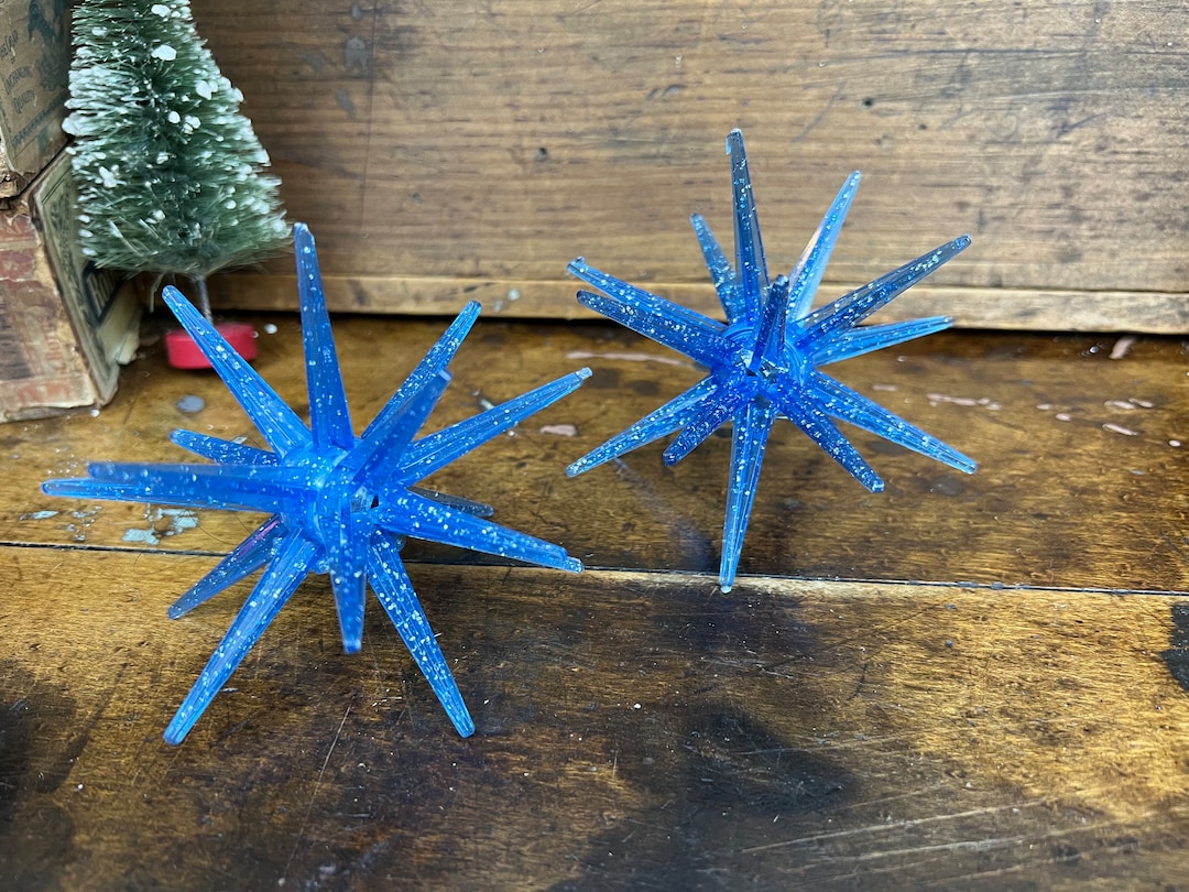 Vintage BLUE Atomic Sputnik Star Lite Christmas Light Replacement for ...