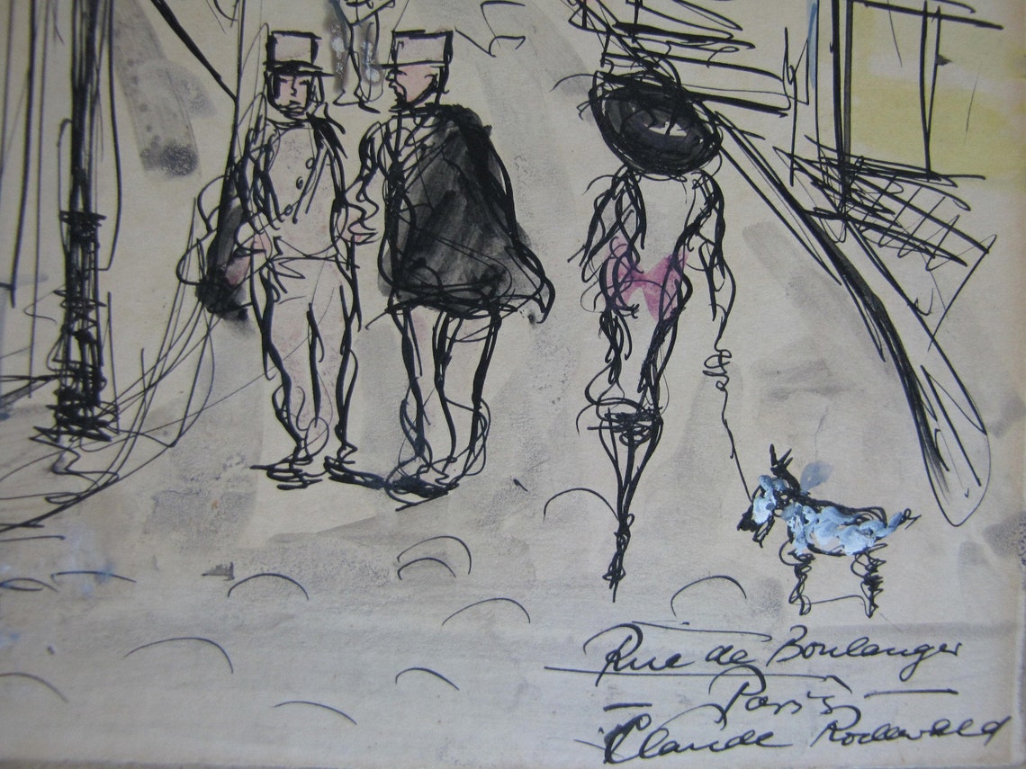 Vintage Framed Signed Original Claude Rodewald Rue De | Etsy