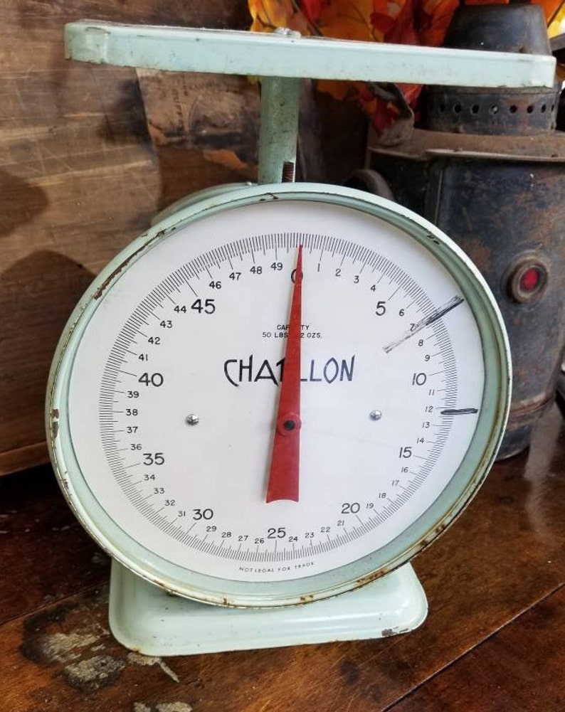 Vintage Chatillon Metal Family Scale Mint Green 50LBS - Etsy
