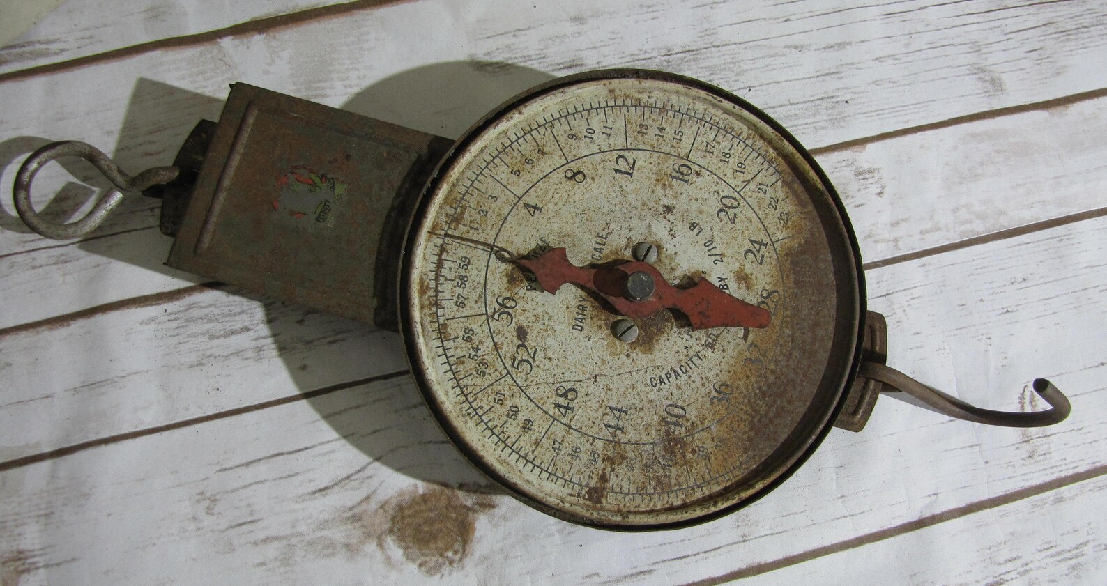 Farmhouse Hanging Dairy Scale Vintage Pelouze Rustic Patina - Etsy