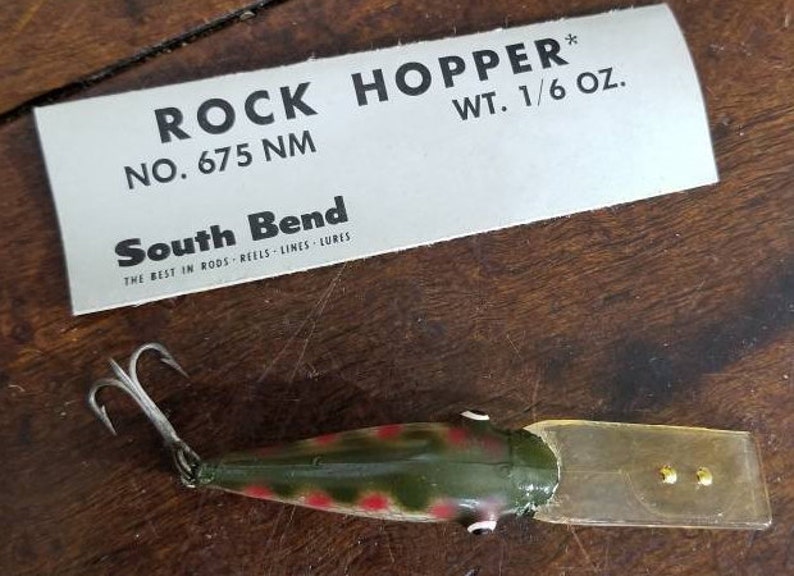 Vintage SOUTH BEND Rock Hopper Fly Rod Fishing Lure ~tackle Bait ~green ...