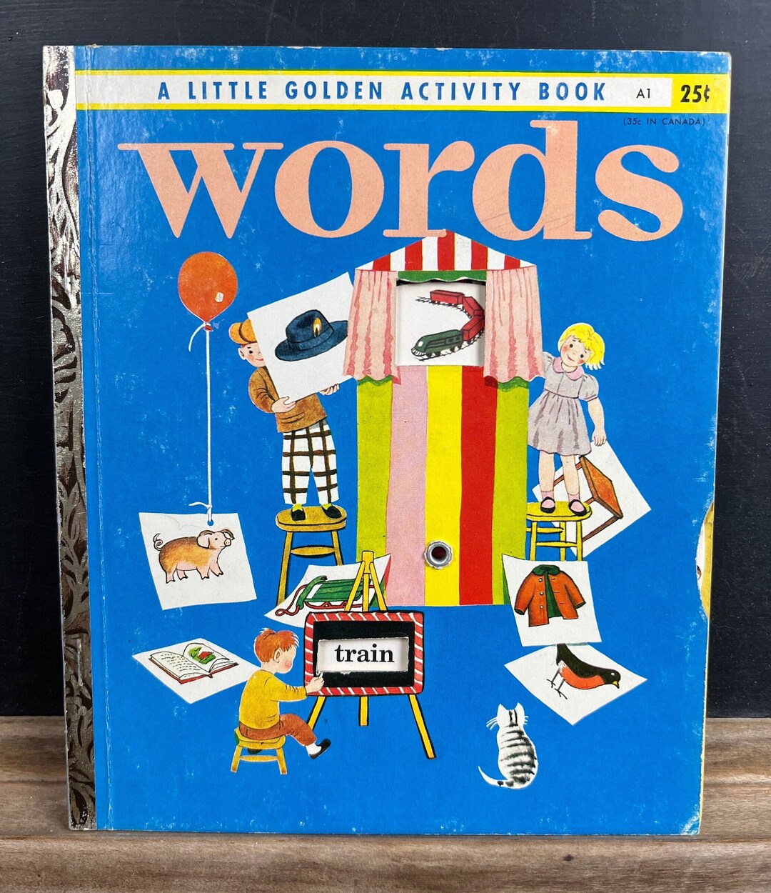 Vintage Little Golden Activity Book WORDS 1955 Children's Hardcover ...