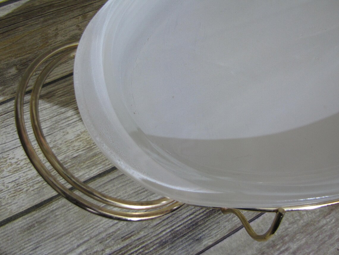 Vintage PYREX White Glass~ Large Oval Serving Platter Utility Dish With ...