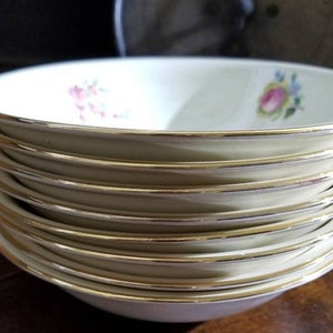 Vintage HOMER LAUGHLIN Priscilla Pattern Eggshell Nautilus Berry Bowls ...