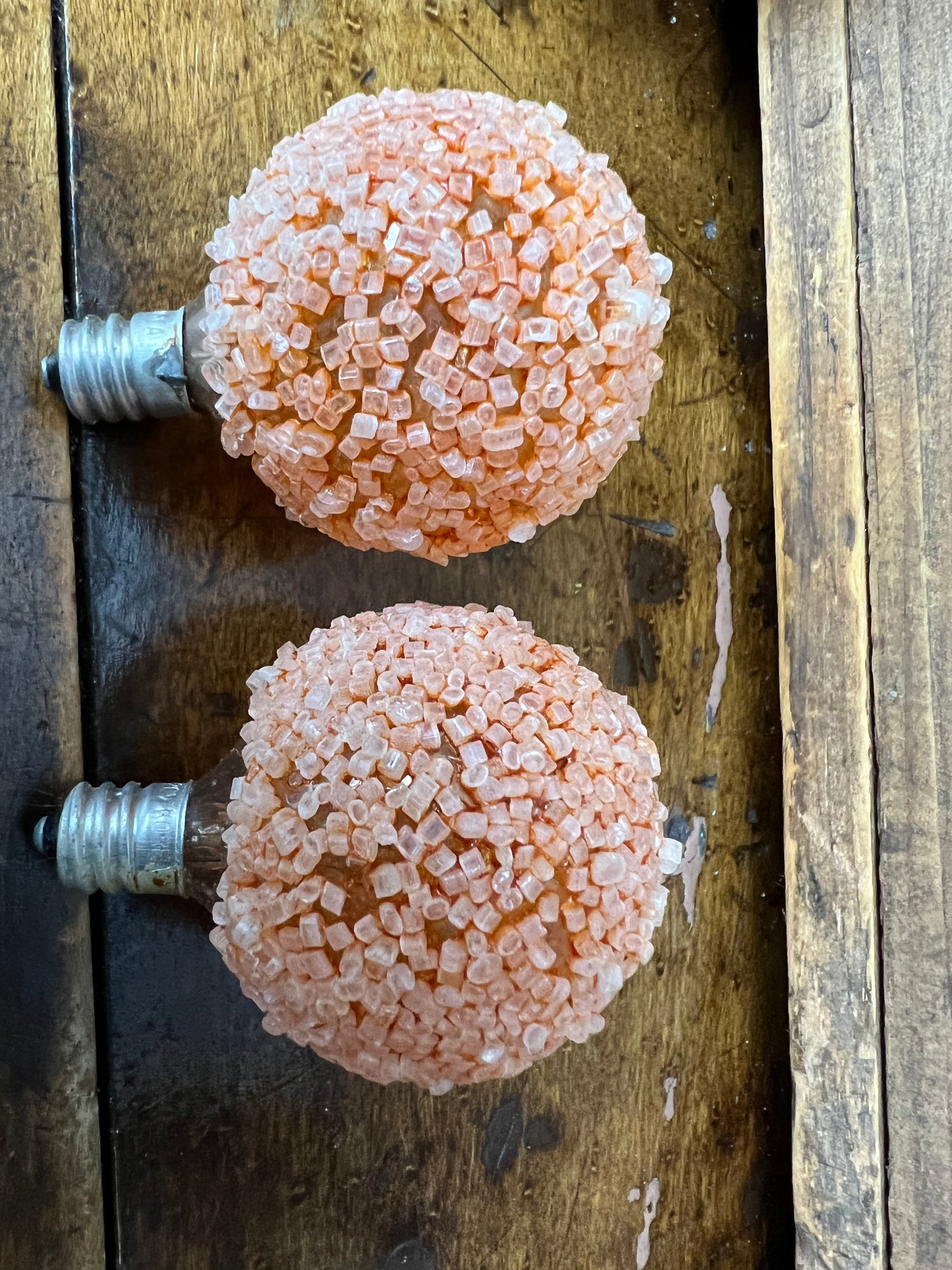 Vintage GE Lighted ICE Bulbs ORANGE Set of Twofrosted Sugar - Etsy