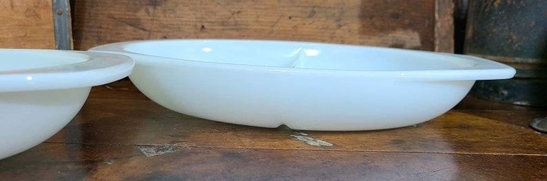 PYREX WHITE Casserole Dish Divided 1063 1 1/2 Quart Rustic - Etsy
