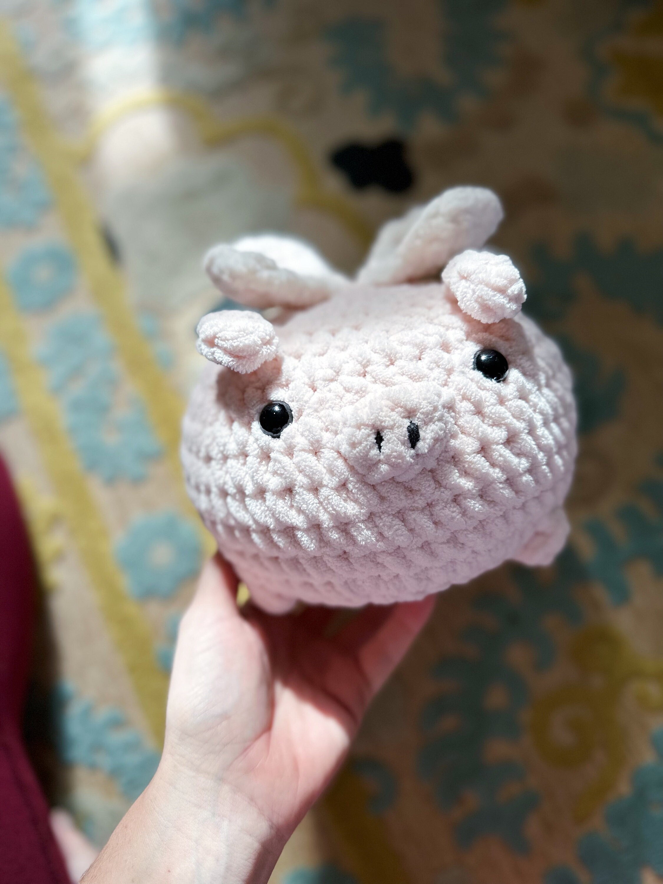 Crochet Pig Handmade Made to Order Pig With Wings When Pigs Fly Gift ...