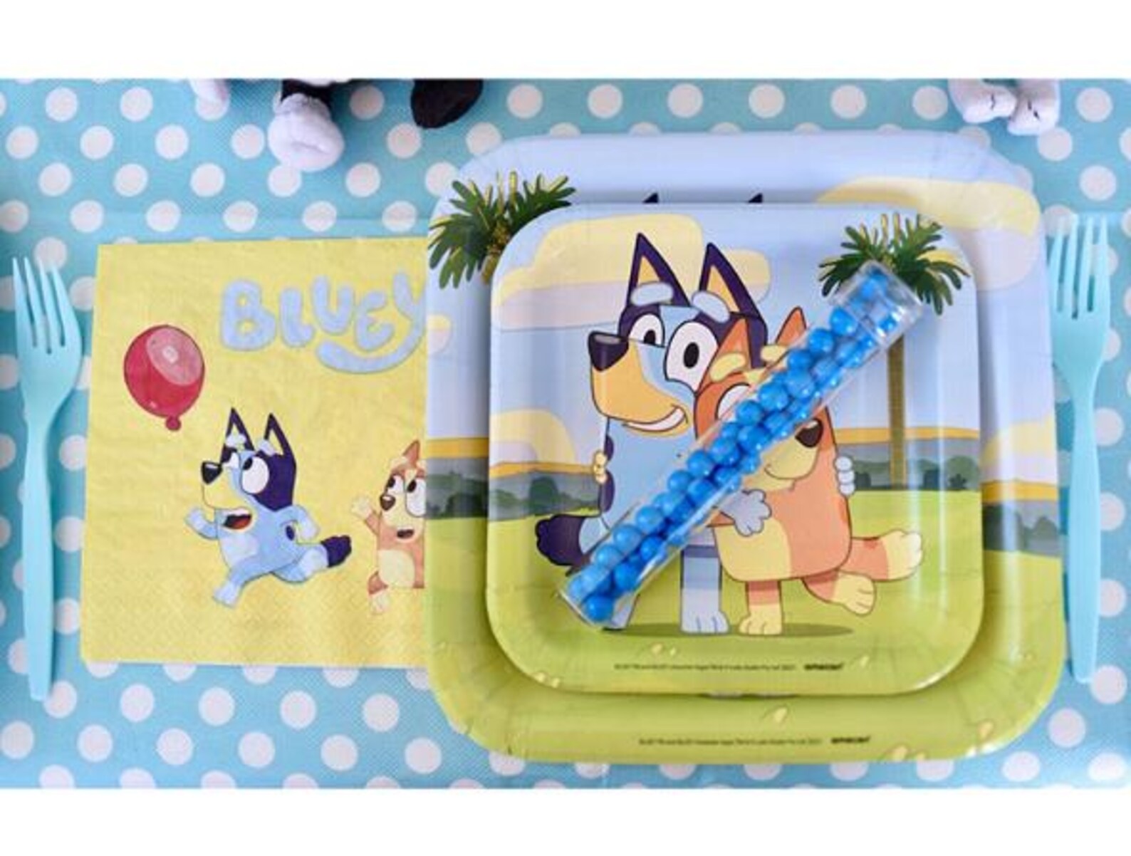 Bluey Square Dessert Plates, 7 Inches, 8 Cnt | Bluey Birthday | Bluey ...