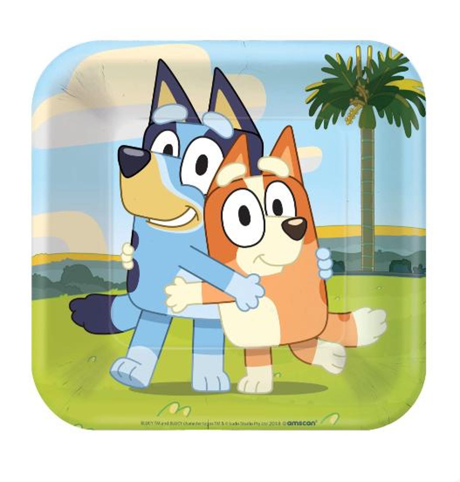 Bluey Square Dessert Plates, 7 Inches, 8 Cnt | Bluey Birthday | Bluey ...