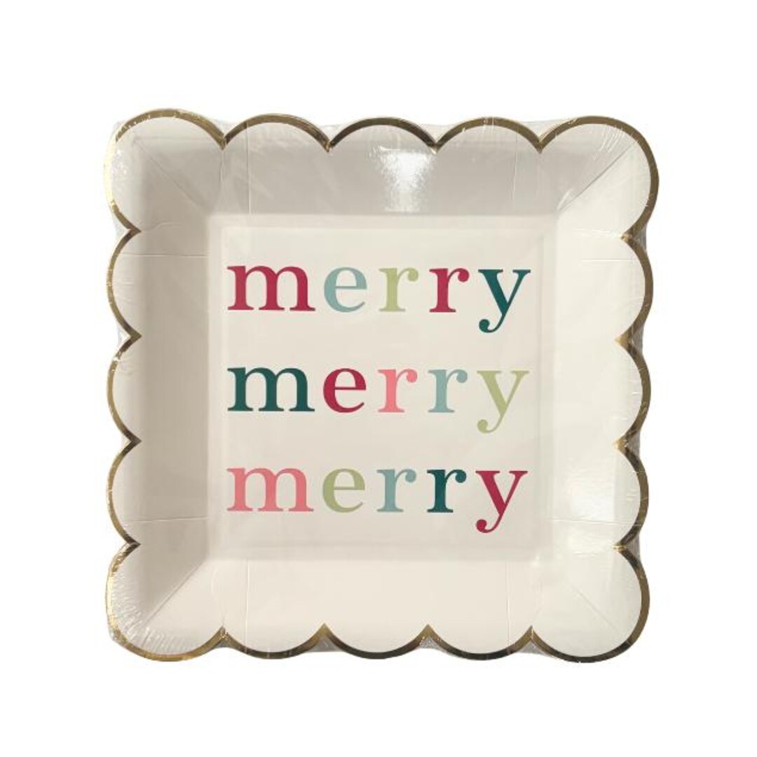 Merry Merry Christmas Dinner Plates - 20 Cnt | Christmas Party | Merry ...