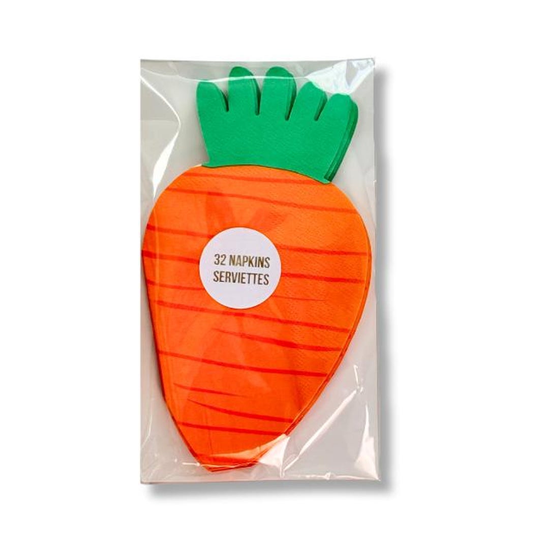 Easter Carrot Shaped Napkins, 32 Cnt | Easter Party | Garden Party ...