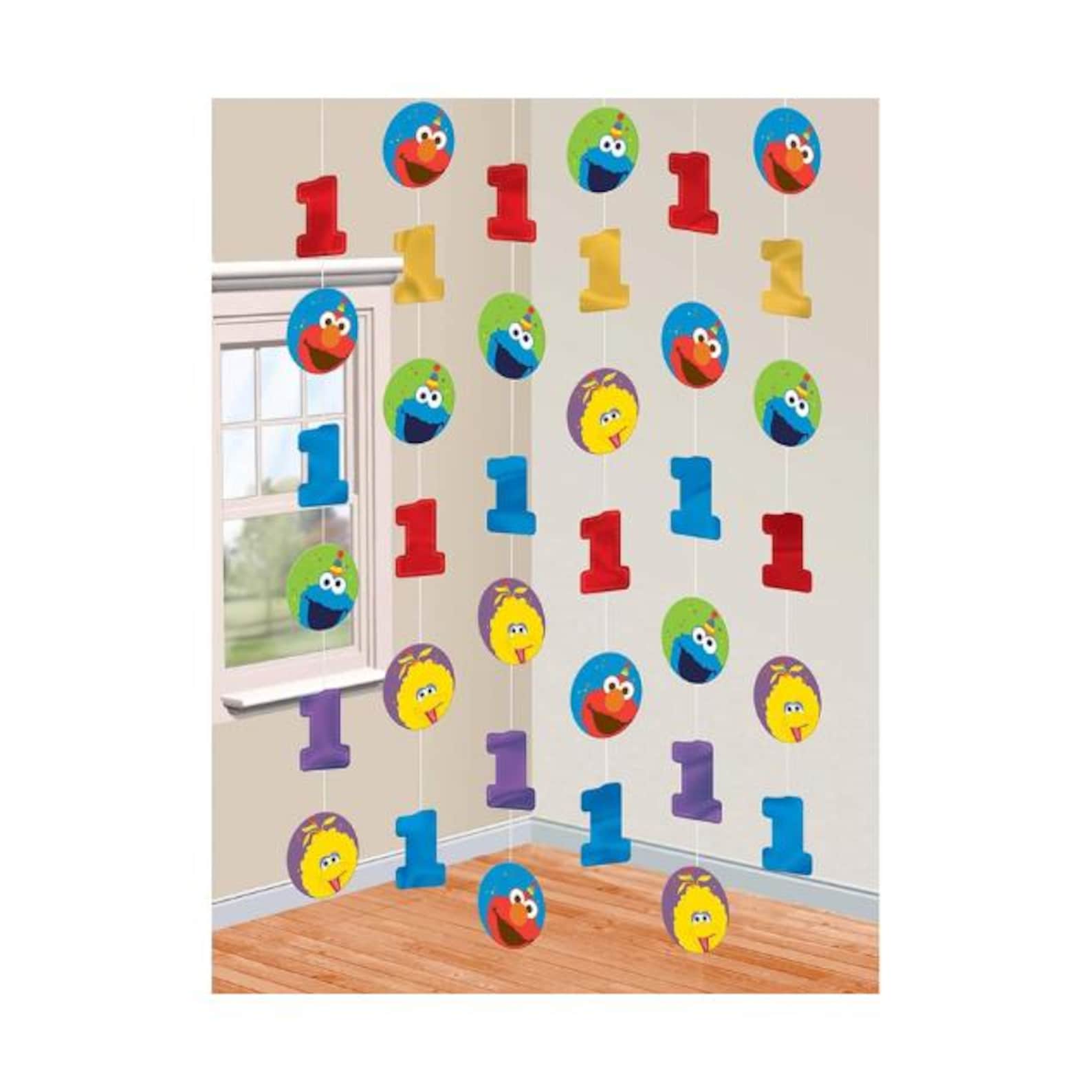 Sesame Street 'elmo Turns One' String Decorations | First Birthday ...