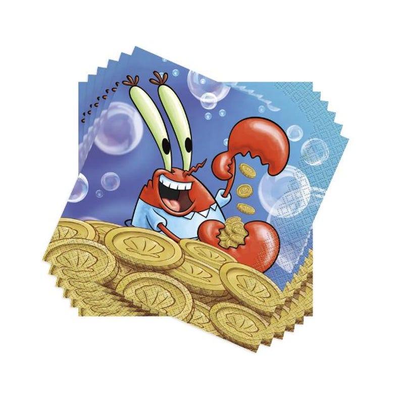 Sponge Bob Square Pants Lunch Napkins, 16 Cnt | Sponge Bob Birthday ...