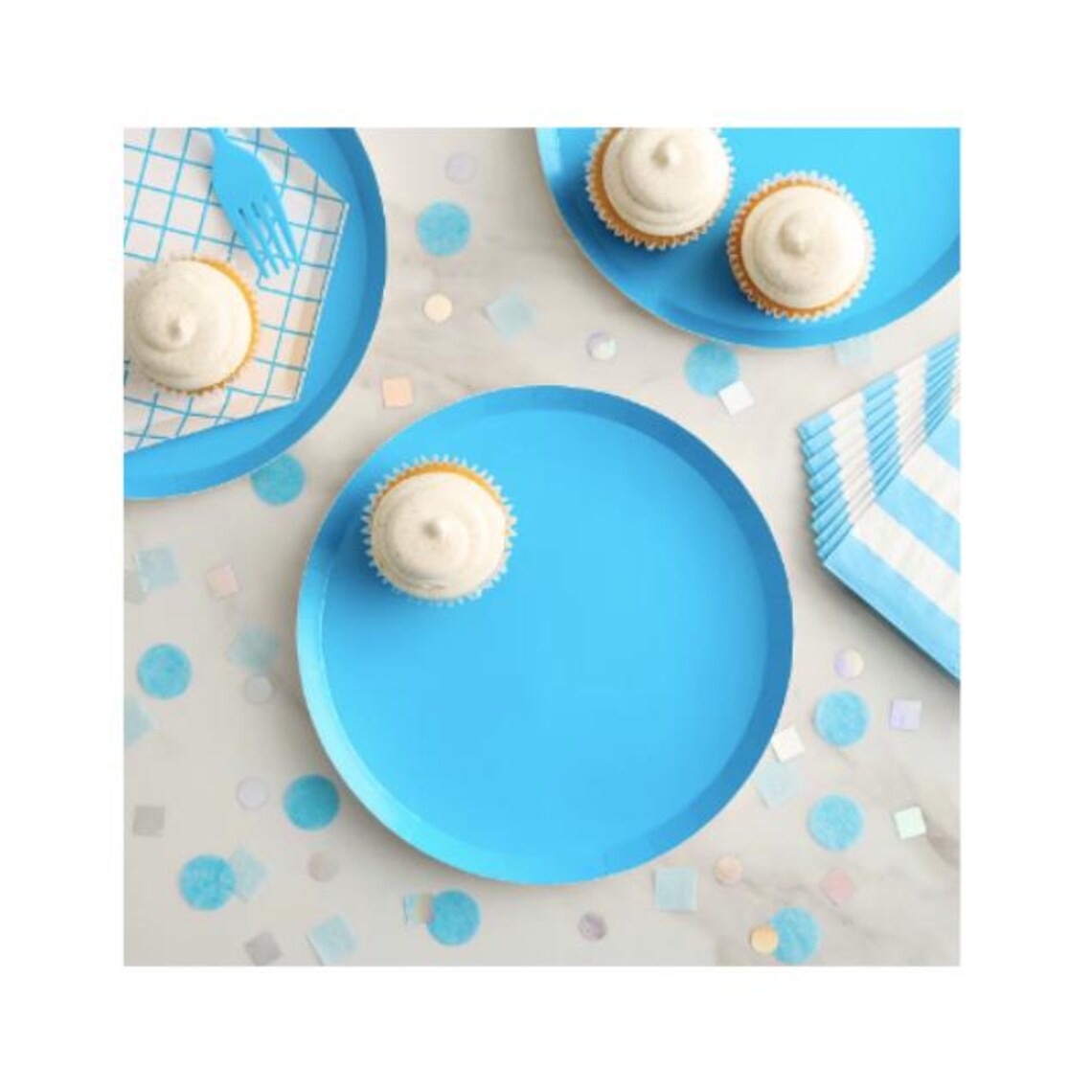 Solid Blue Paper Dinner Plates, 10 Cnt | Blue Birthday Plates ...