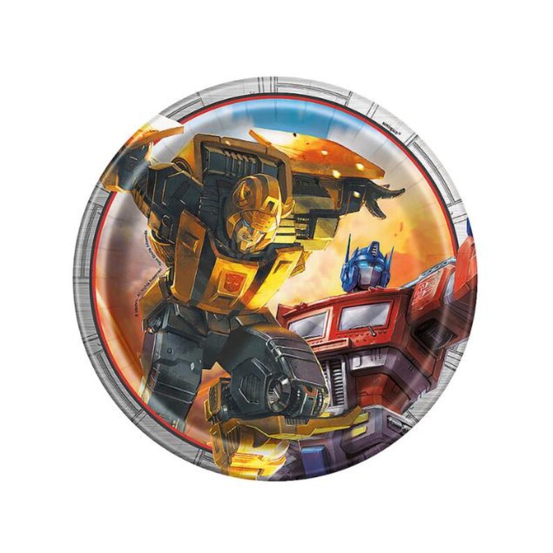 Transformers™ Optimus Prime & Bumblebee Paper Dessert Plates - 8 Cnt ...
