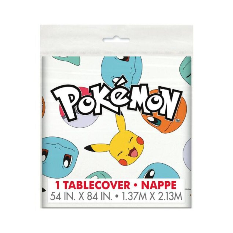 Pokémon Rectangular Plastic Table Cover - 1 Cnt. | Pokemon Birthday ...