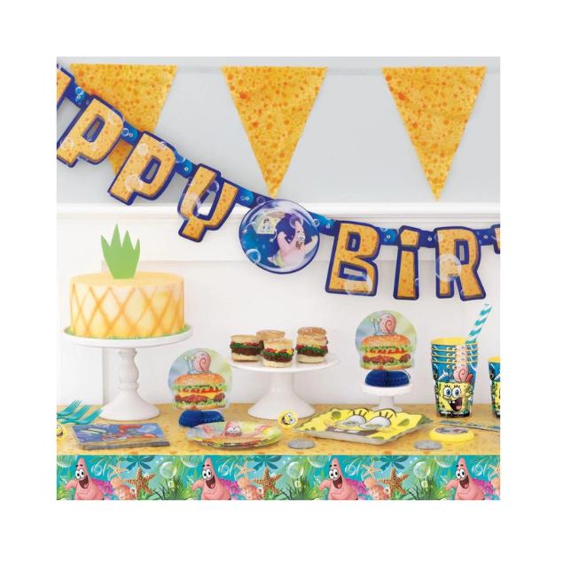 Sponge Bob Square Pants Lunch Napkins, 16 Cnt | Sponge Bob Birthday ...