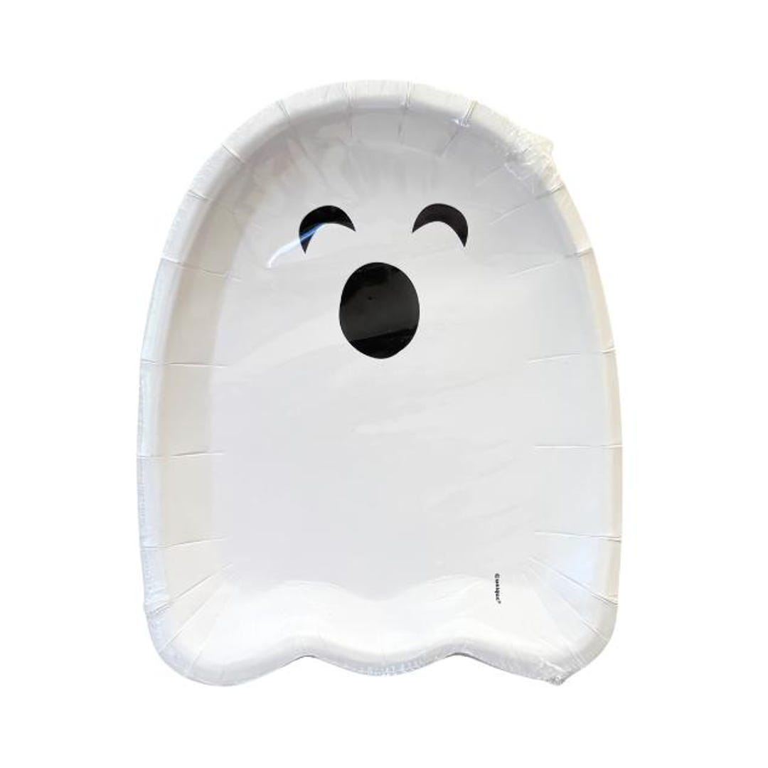 Halloween Ghost-shaped Dinner Paper Plates - 8 Cnt | Halloween Party ...