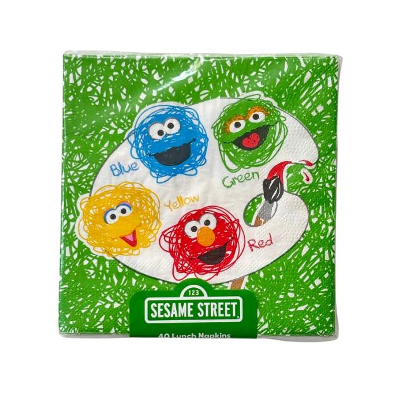 Sesame Street & Friends Art Napkins-40 Cnt | First Birthday | Sesame ...