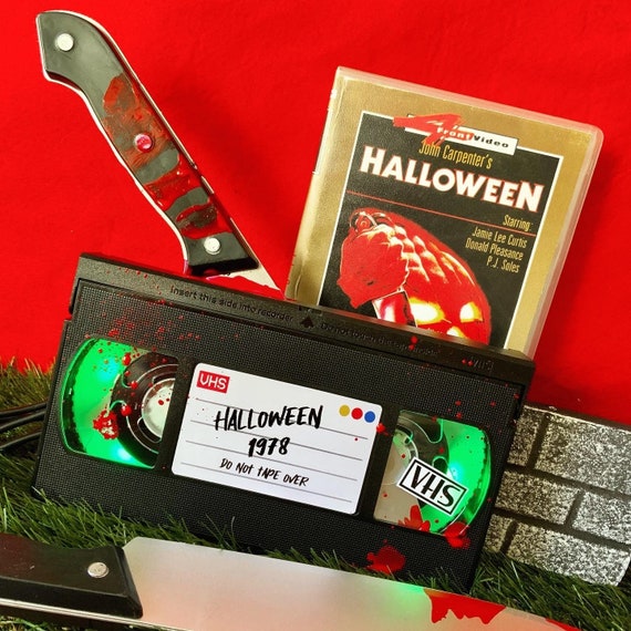 Retro VHS Lamp Halloween Mike Myers Knife Detail Night Light - Etsy UK