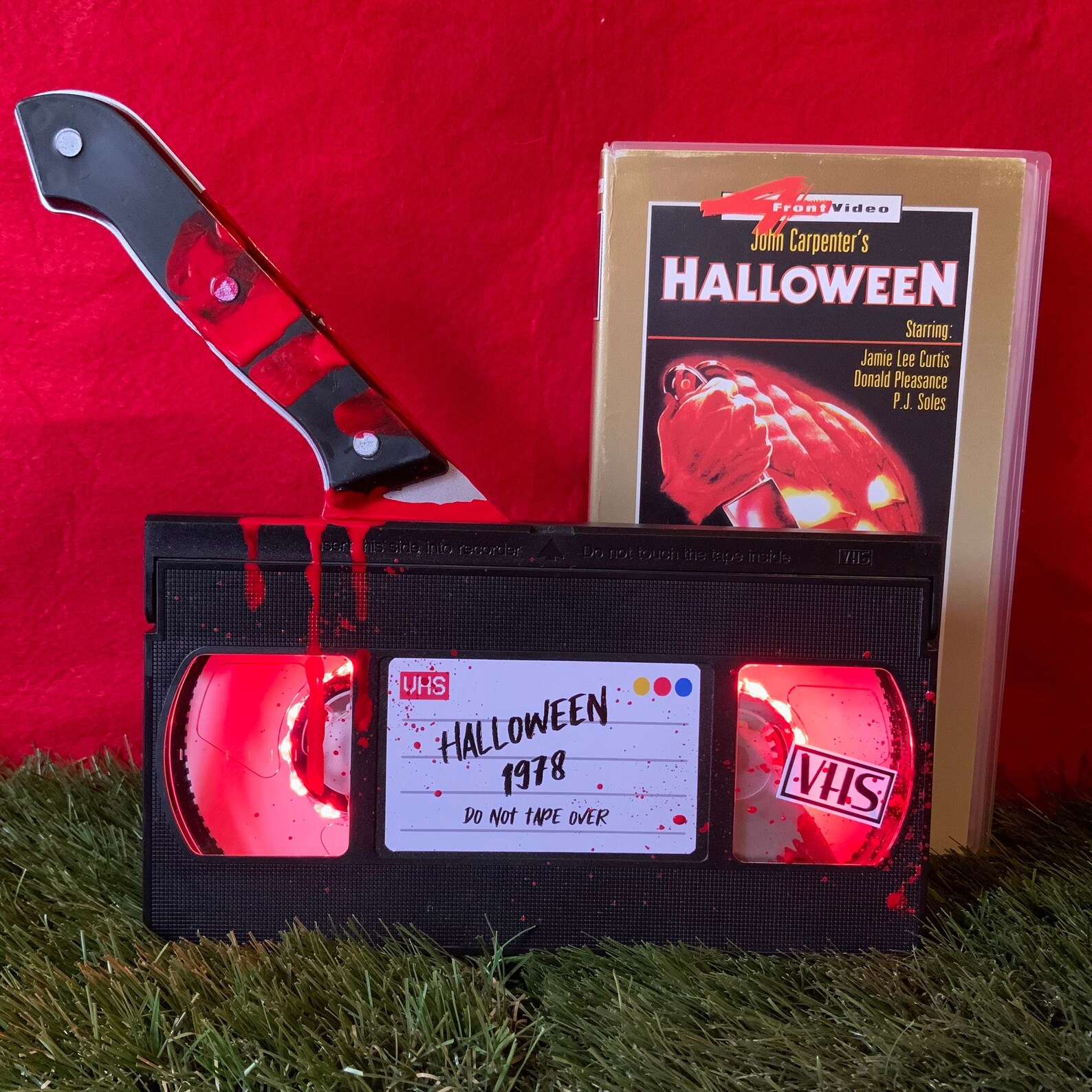 Retro VHS Lamp Halloween Mike Myers Knife Detail Night Light - Etsy UK