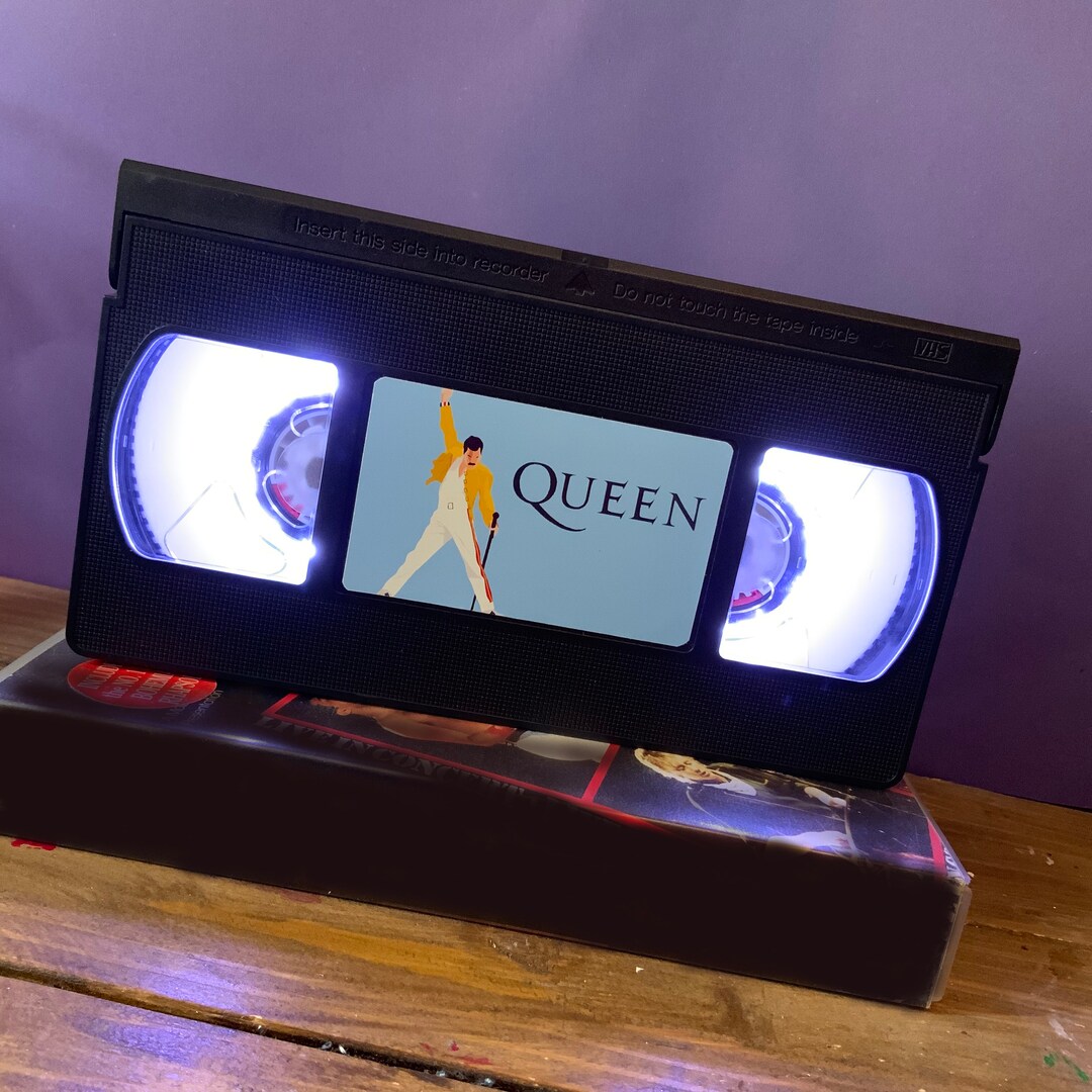 Retro VHS Lamp Queen Inspired Freddie Mercury Night Light Table Lamp ...