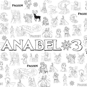 6x3 Ft Frozen Coloring Table Cloth, Personalized Elsa and Anna Table ...