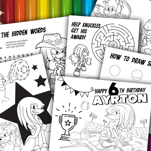 Sonic Coloring Sheets - Etsy
